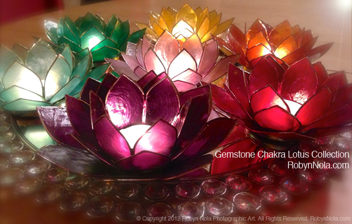 Gemstone Chakra Lotus Candle Holder Collection: Inspirational Lotus ...